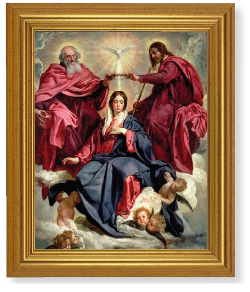 Crowning Of The Virgin Mary Print In Frame Textured Art – Beattitudes ...