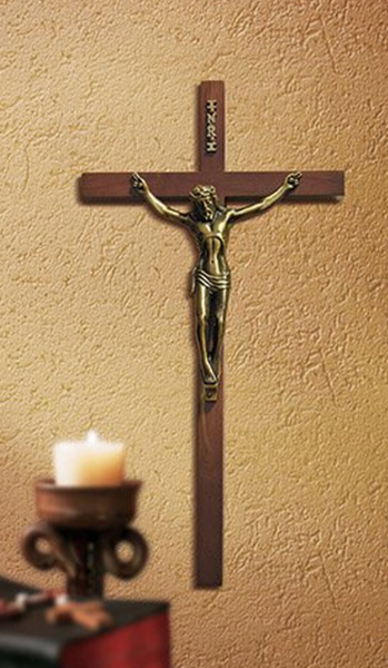 Jesus Wooden Wall Crucifix 10 Inch – Beattitudes Religious Gifts