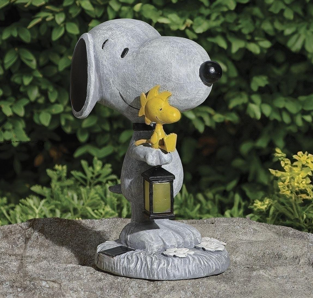 Snoopy Solar Lantern Garden Statue – Beattitudes Religious Gifts