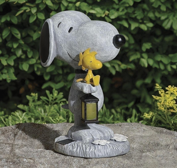 Snoopy Solar Lantern Garden Statue – Beattitudes Religious Gifts