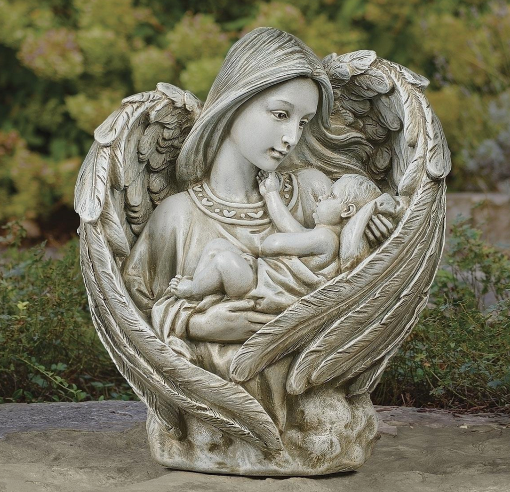 Angel Holding Baby Memorial Statue – Beattitudes Religious Gifts