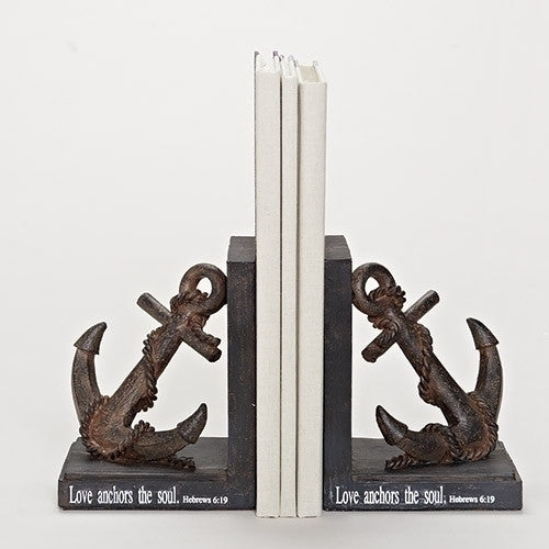 Love Anchors The Soul Anchor Bookends Christian Gift Home Or Office ...