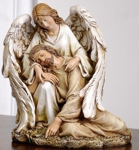 Angel With Fallen Jesus Hand Painted Figure Renaissance Collection ...