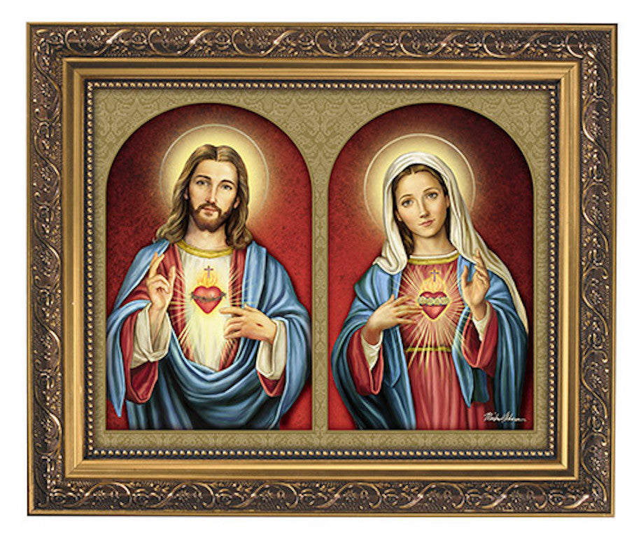 Sacred Heart Of Jesus And Immaculate Heart Of Mary Images Hearts Of