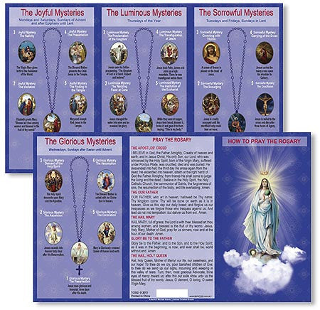 How to Pray the Rosary Pocket Card Set of 24 – Beattitudes Religious Gifts