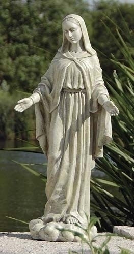 Our Lady Of Grace Garden Statue Large 24" Tall – Beattitudes Religious ...