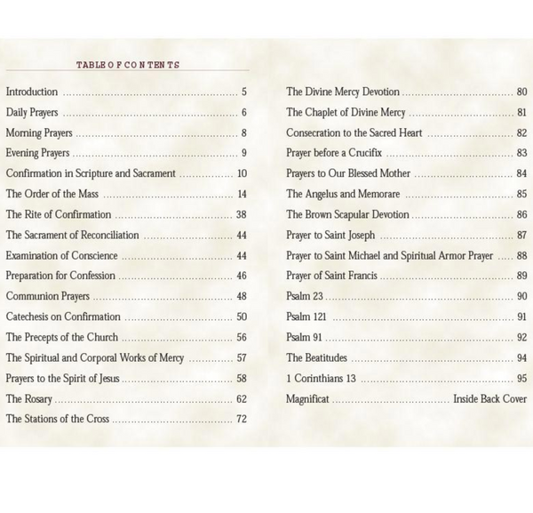 My Confirmation Prayer Book SET OF 12 : Revised Edition – Beattitudes ...