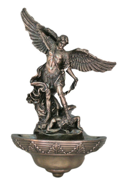Saint Michael Holy Water Font – Beattitudes Religious Gifts